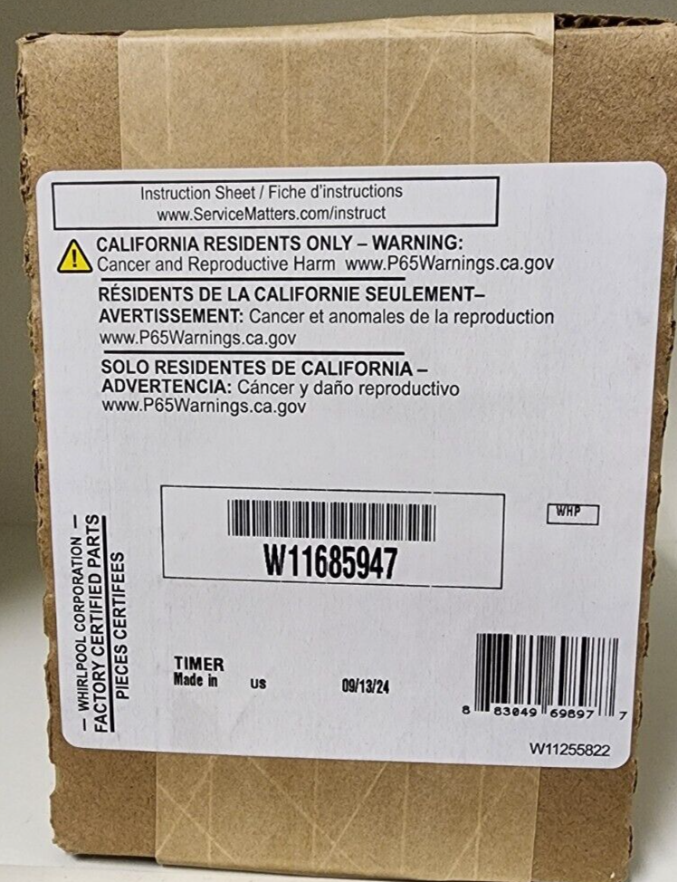 Genuine OEM Whirlpool Dryer Timer W11685947 New | eBay