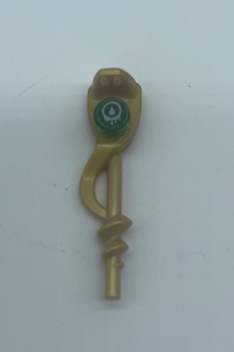 LEGO PEARL GOLD SERPENTINE GENERAL SNAKE STAFF NINJAGO ACIDICUS WEAPON ...