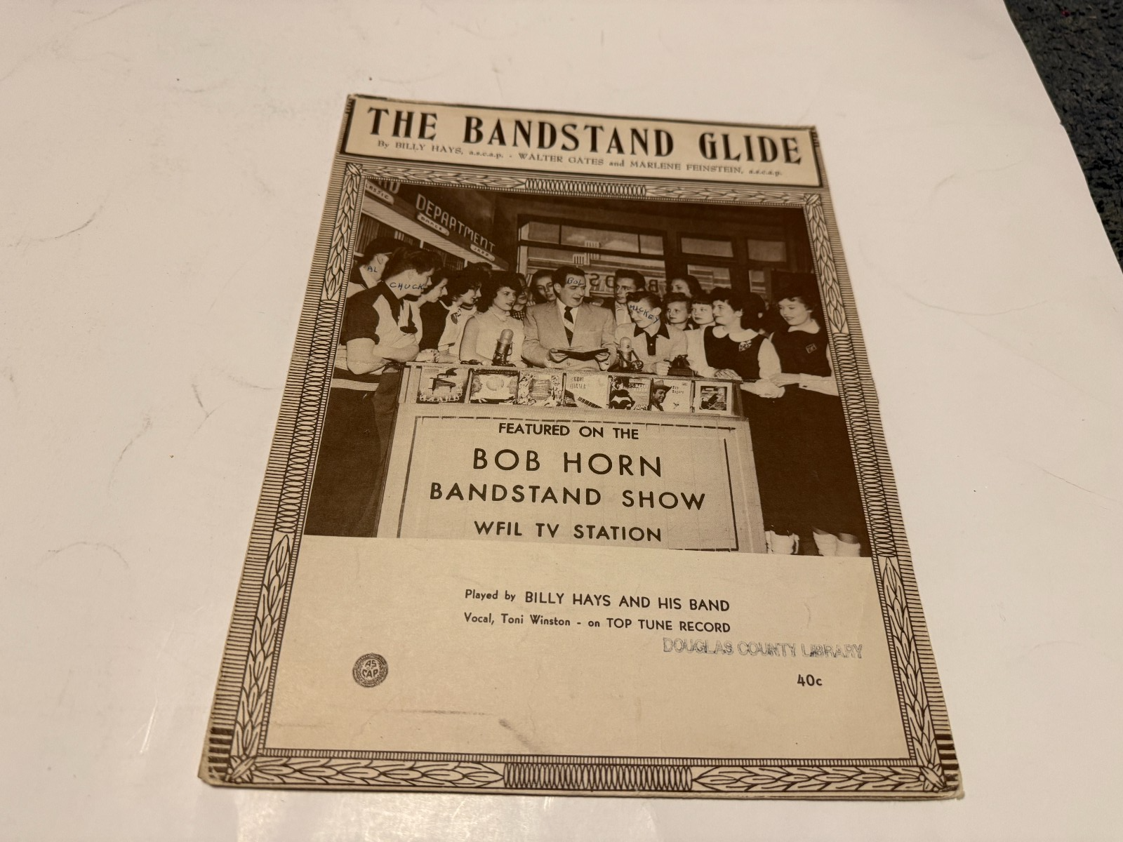 the bandstand glide sheet Music bob horn bandstand show-billy hays | eBay