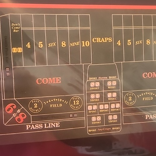 New Sealed Casino Party Supplies Craps Game Green Felt Table Cover 3 x ...