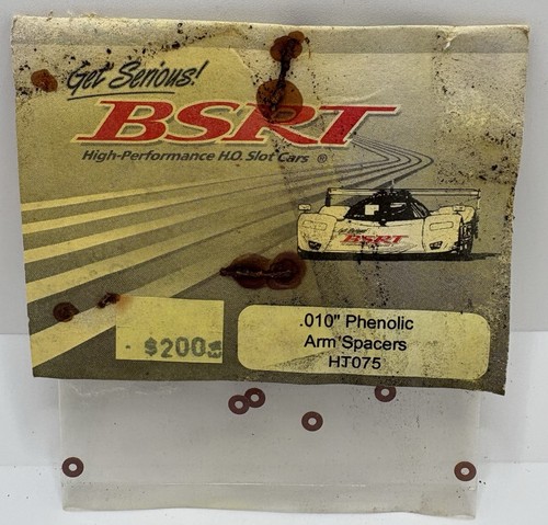 BSRT .010" PHENOLIC ARM SPACERS HT075 SLOT CAR MINT NEW FACTORY SEALED ...