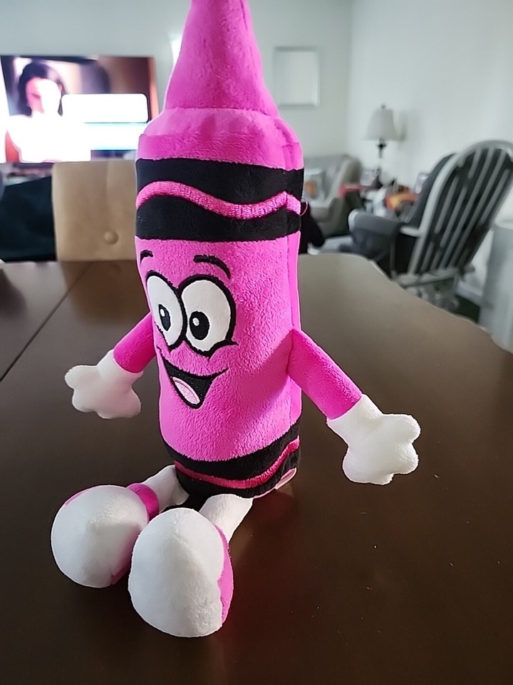 Crayola Jazzberry Jam Crayon Plush 14” Hot Pink 2012 Stuffed Toy ...