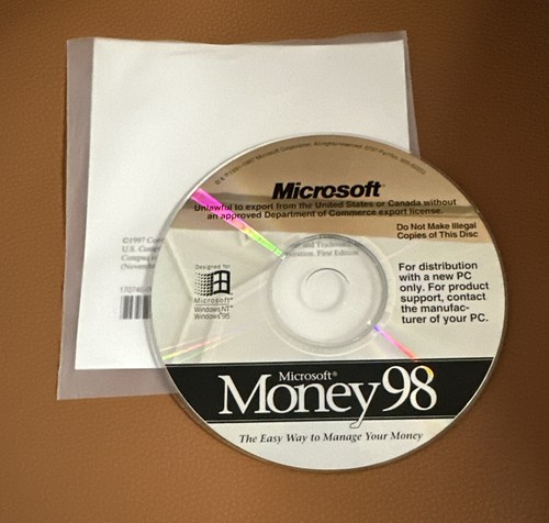 MICROSOFT MONEY 98 CDROM ONLY | eBay