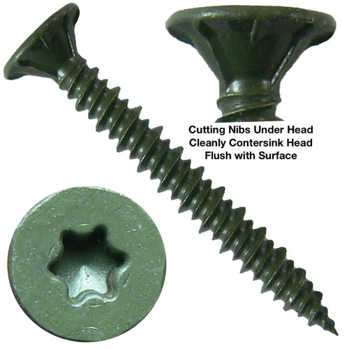 CEMENT BOARD SCREWS: Sharp Point Screw, Star/Torx Drive, Ceramic Coated ...