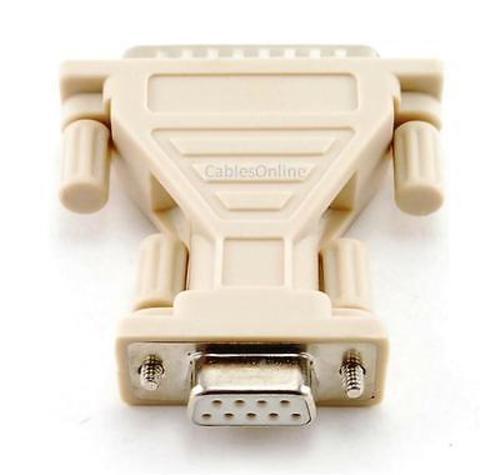 DB9 Female 9-Pin to DB25 Male 25-Pin Serial Adapter - CablesOnline AD ...