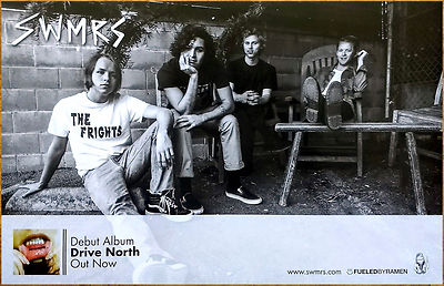 SWMRS Drive North Ltd Ed New RARE Tour Poster +BONUS Punk Indie Rock ...