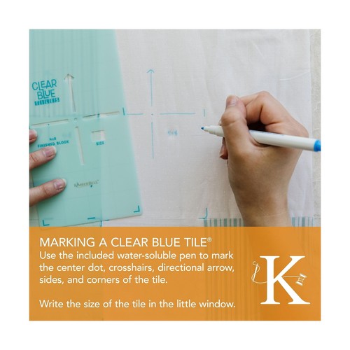 Kimberbell Clear Blue Tiles Essentials Set Quilting Template KDTL105 ...