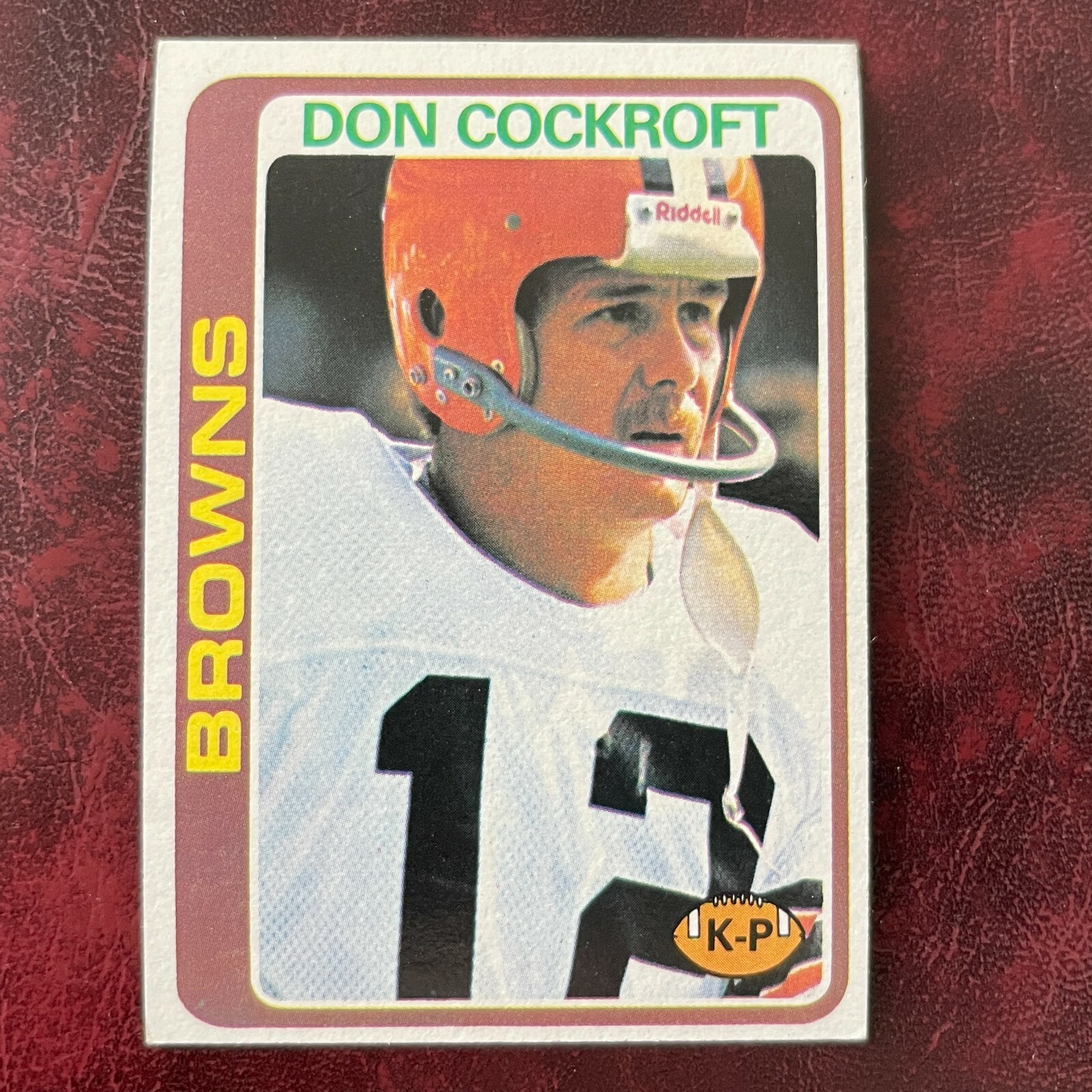 1978 Topps Set DON COCKROFT #33 CLEVELAND BROWNS - NR-MINT *HIGH GRADE ...