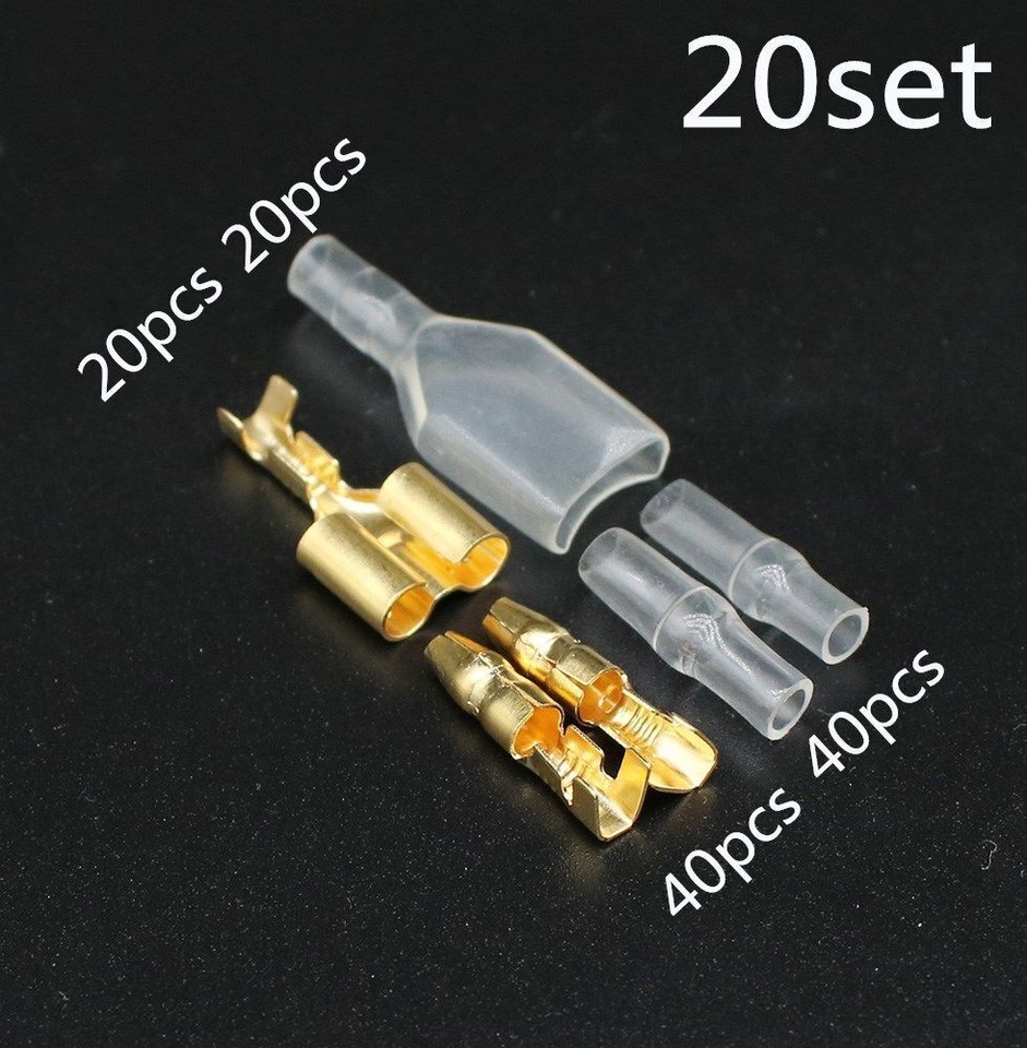 Bullet Terminal Electrical Wire Connector 4mm Male Female and ...