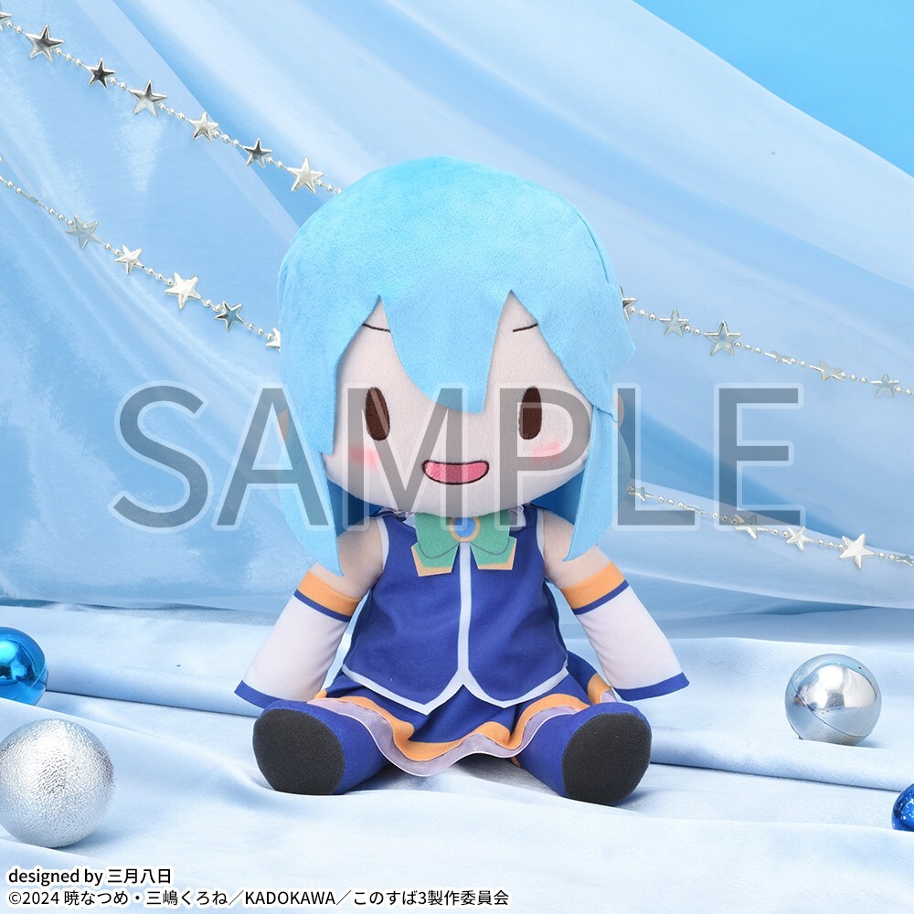 Konosuba season 3 Aqua Fuwa Puchi L Plush Toy Doll 27cm New SEGA 2024 ...