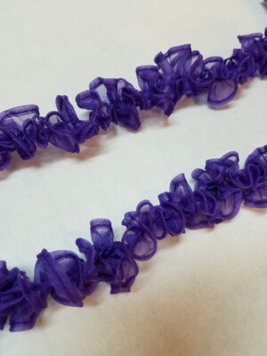 Purple Sheer Ruffle Trim 1inches wide 1 yard | eBay