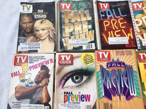 TV Guide Assorted 11 Different “Fall Preview” Issues From 1990 To 2003 ...