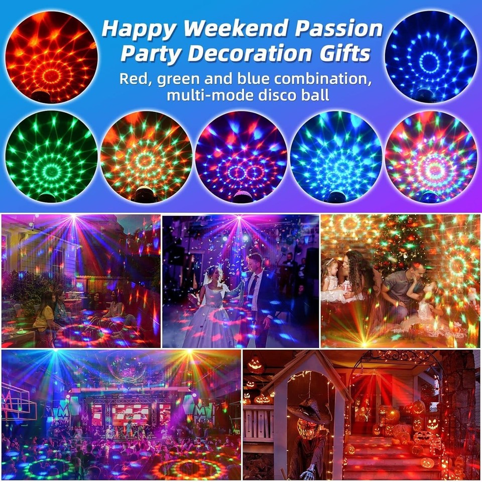 Sound Activated RGB Strobe Lamp for Vibrant Parties - USB Powered ...