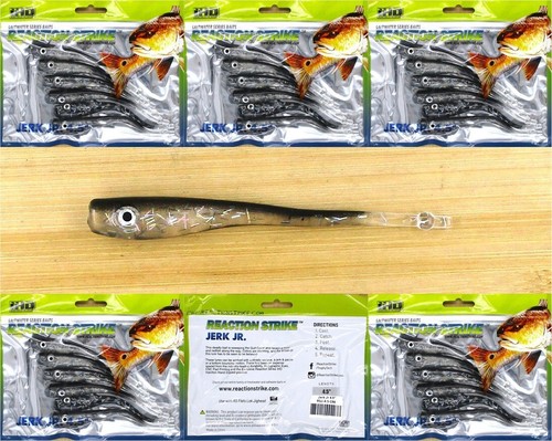 (5) Packs Reaction Strike 4 1/2" Saltwater Series Jerk Jr Soft ...