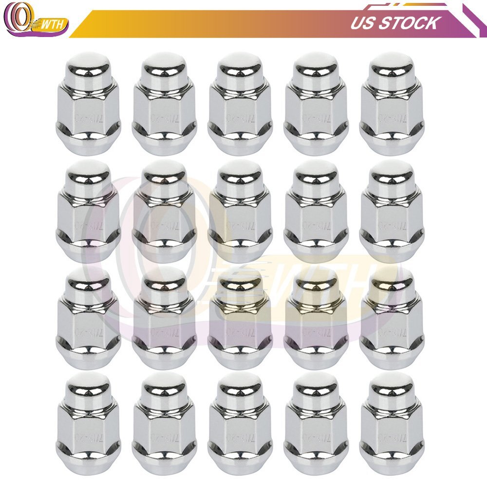 20 Chrome Lug Nuts Thread Size 7/16-20 Fits Chevrolet Impala Styleline ...