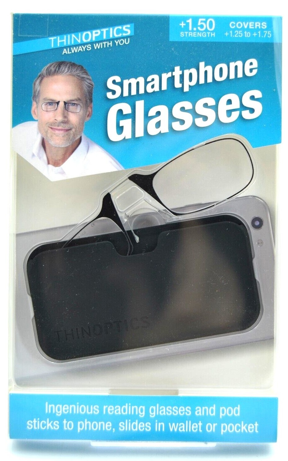 Thinoptics SMARTPHONE GLASSES Reading Glasses Stick To Phone CHOOSE ...