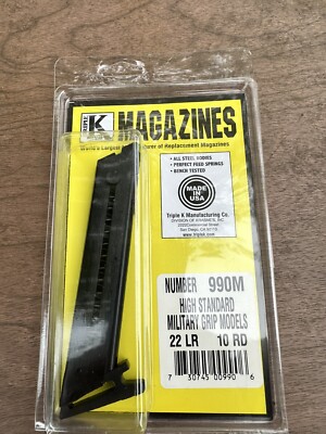 triple k 990m for High Standard MILITARY GRIP MAGAZINE US MADE 22LR 10 ...