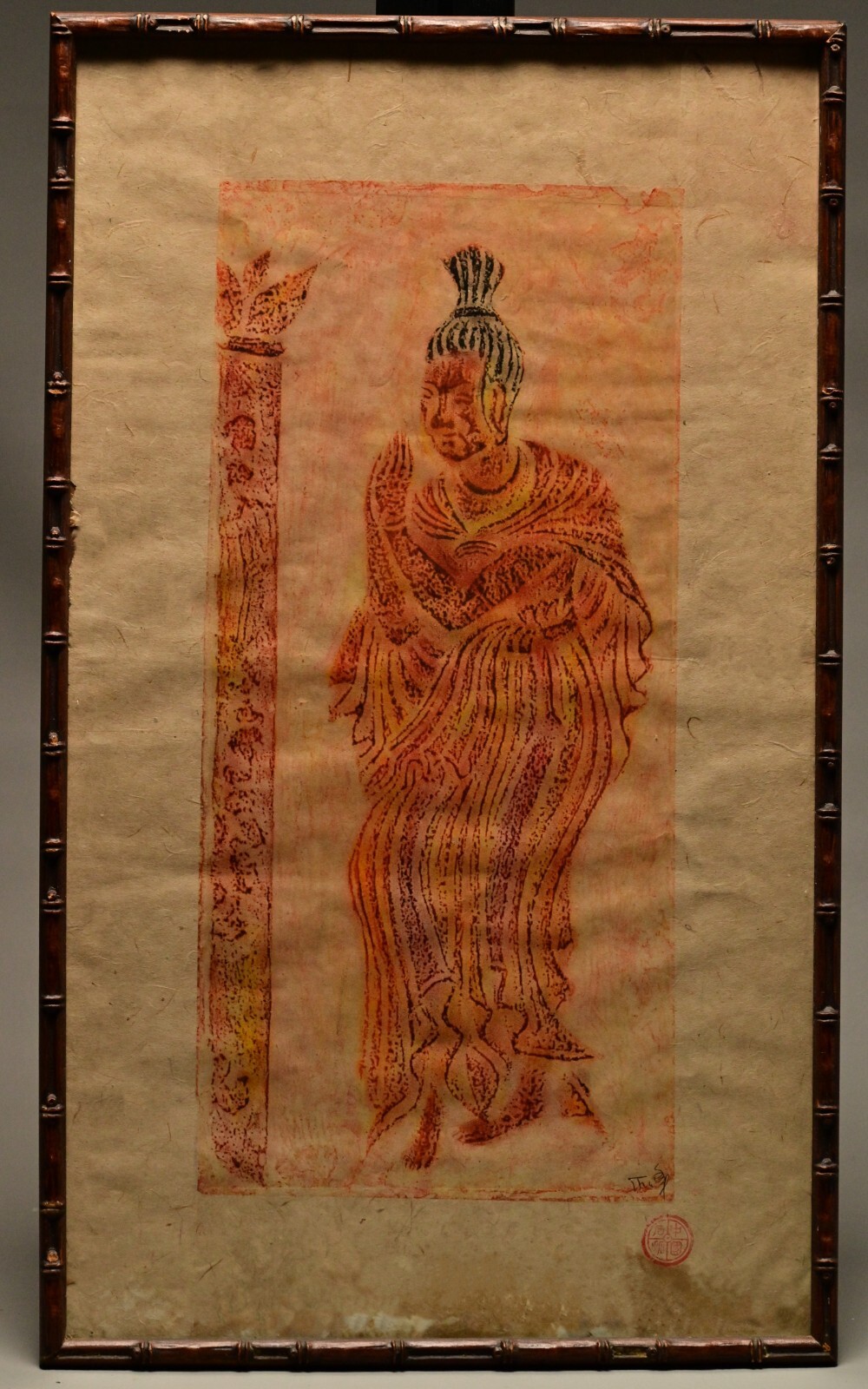 TING CHOU FONG Original Vintage Signed Ancient Chinese Stone Rubbing ...