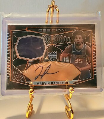 2018 Panini Obsidian Marcus Bagley Electric Orange Auto Patch 25/25 #RJ ...