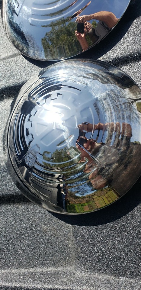 Vw volkswagen vintage bug bus oval split window ghia kdf hubcaps chrome ...
