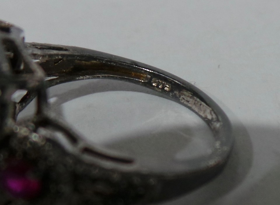 Chuck Clemency STS Sterling Silver Raw Pink Garnet Ring 4.7g Size 6.25 ...