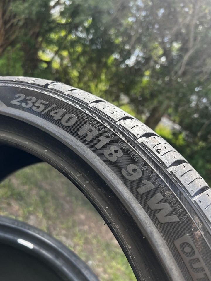 1 Tire Kumho Majesty 9 Solus TA91 K-Silent 235/40R18 91W DOT.4924 9/32 | eBay