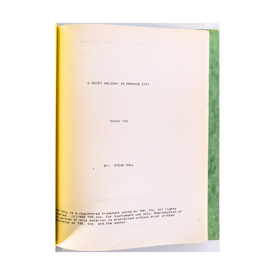 TSR RPGA Boot Hill - A Quiet Holiday in Promise City VG+ | eBay