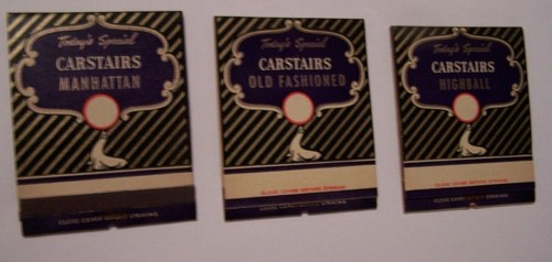 1920's PROHIBITION ERA 3 matchbooks CARSTAIRS WHITE SEAL WHISKY 4inch ...