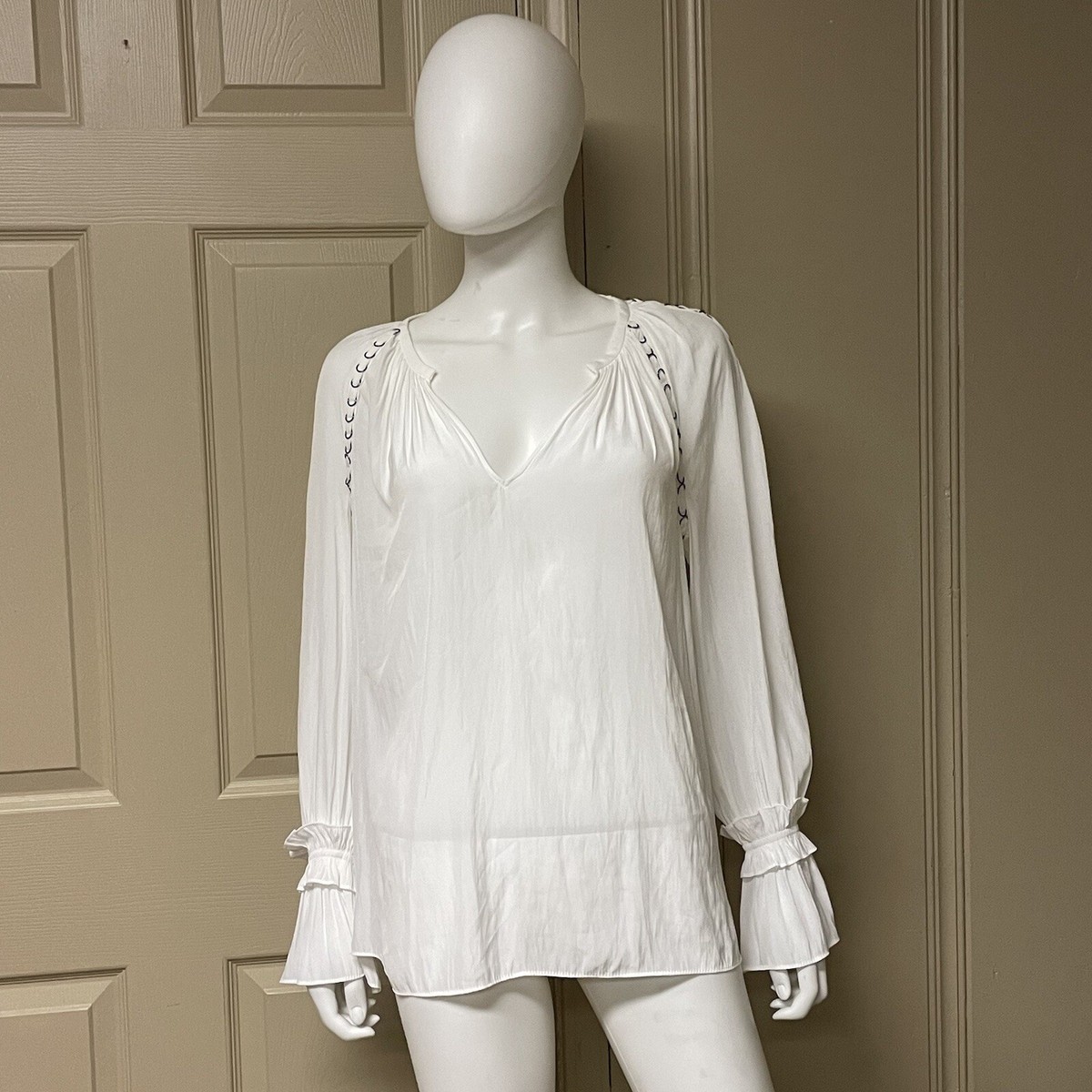 White Ruffled Peasant Blouse White Peasant Top | Forever 21