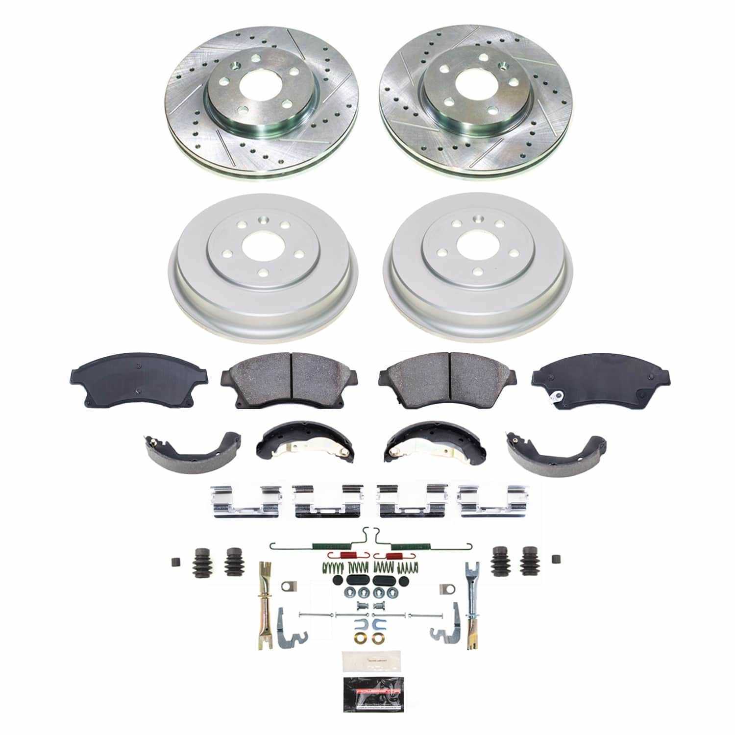 Disc Brake Pad and Rotor / Drum Brake Shoe and Drum Kit fits 12-17 ...