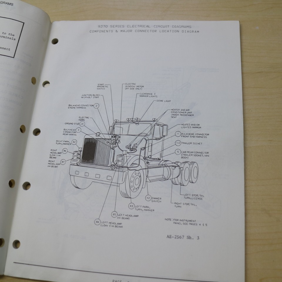 INTERNATIONAL 9300 9400 Truck Electrical Wiring Diagram Shop Service ...