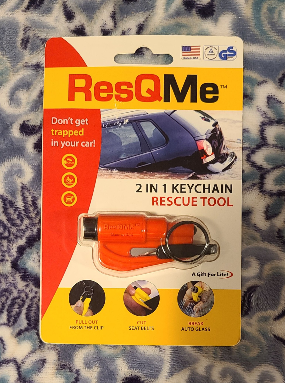 Orange RESQME Keychain Window Breaker Rescue Tool New In Original ...