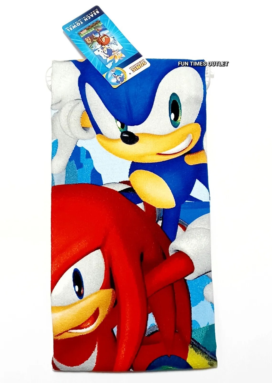 Sonic The Hedgehog Large 27"×54" Beach Soft Shower Towel Knuckles Tails ...