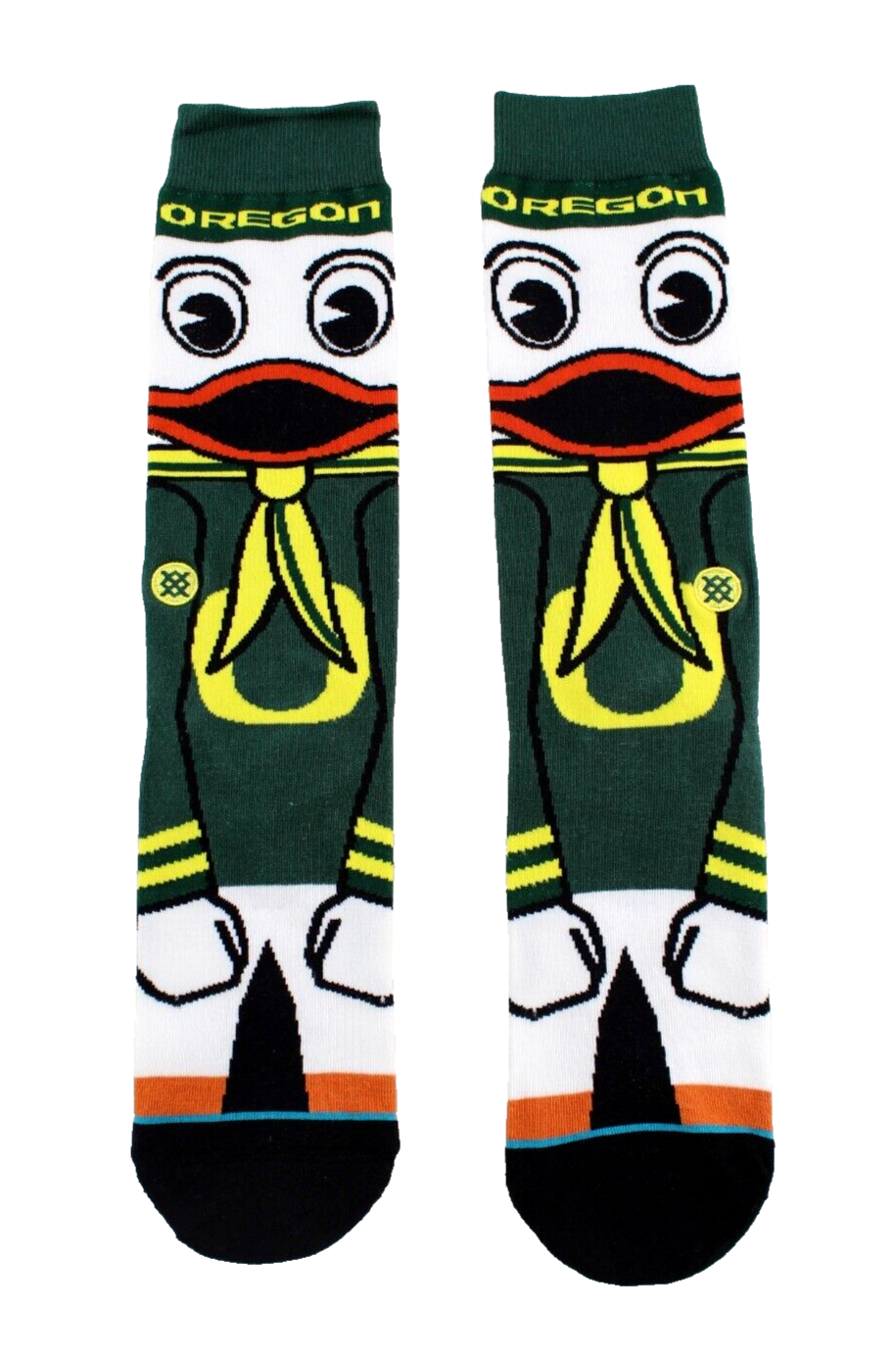 New Oregon Ducks STANCE Size 9-12 Fighting Duck w/ Logo Men's Crew Sock ...