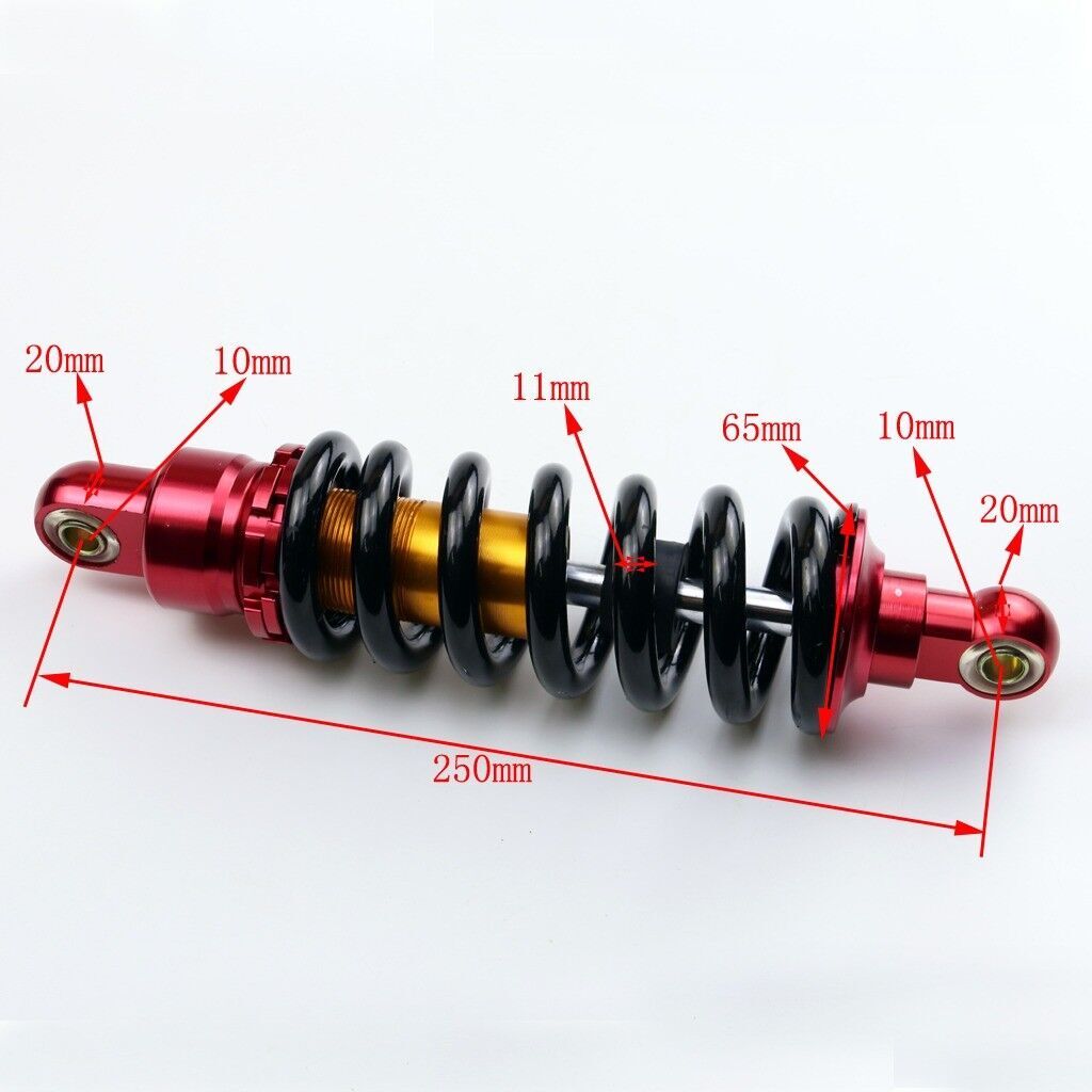 250mm Rear Shock Absorber 980lbs for CRF70 XR 140cc 125 150cc Pit Bike ...