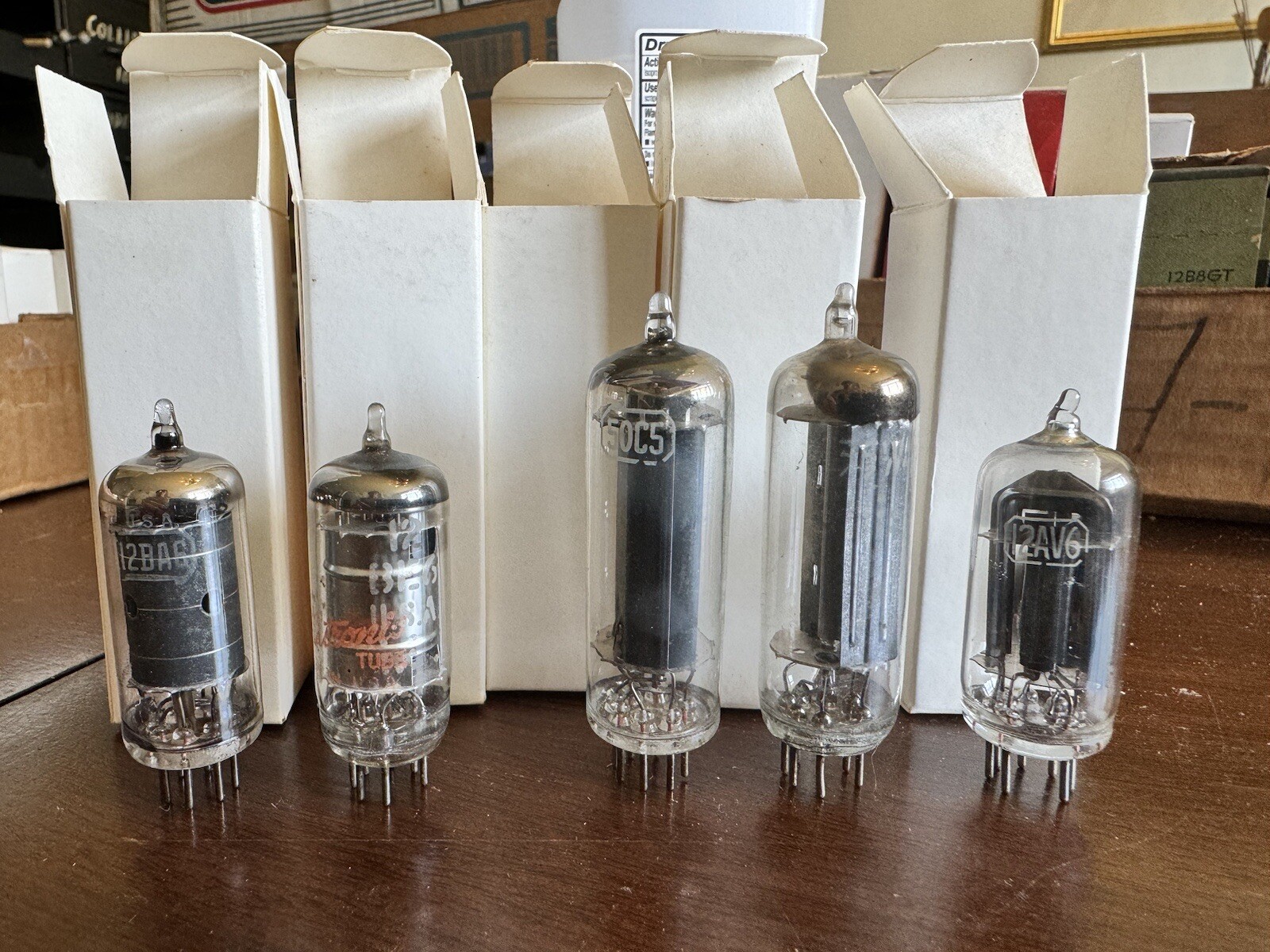 Classic Radio Tube Set Of 5 - 12AV6, 12BA6, 12BE6, 35W4, 50C5 Strong ...