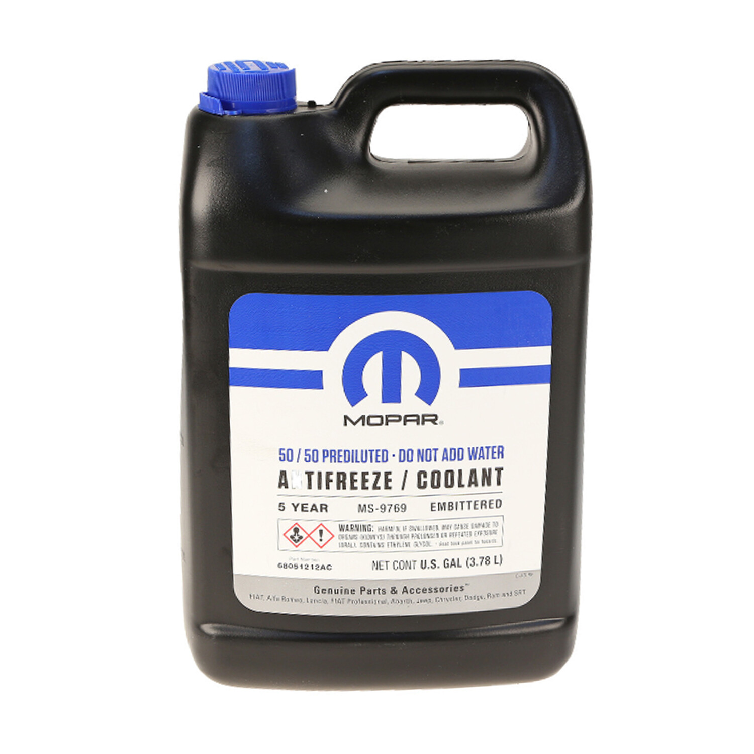 Genuine Mopar 50/50 Pre-Mix Orange HOAT 1 Gallon MS-9769G Coolant ...
