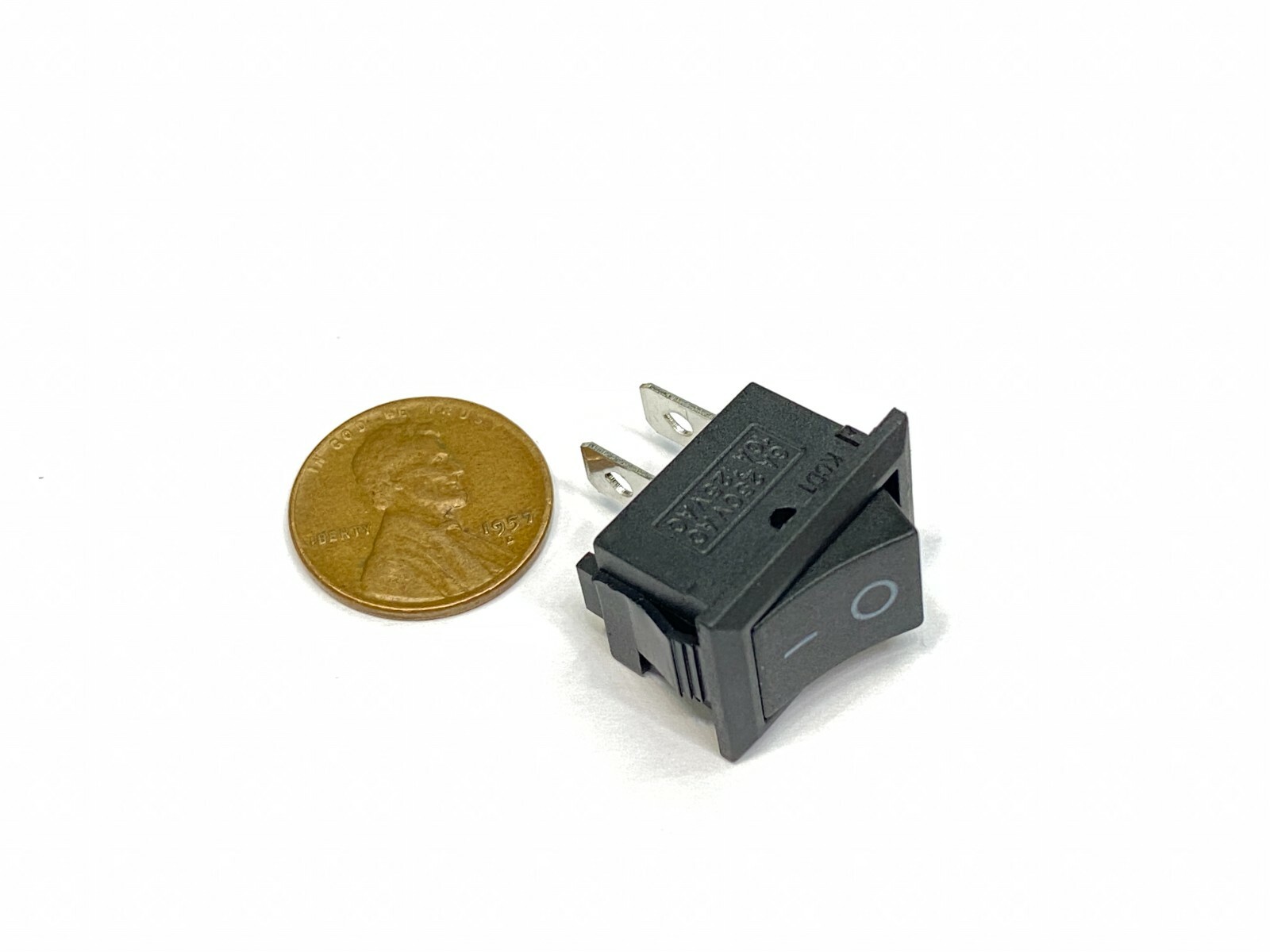 Black KCD1 Mini Rocker Switch 2 Pin ON OFF SPST 6a 12v 125v 20mm x 12mm ...