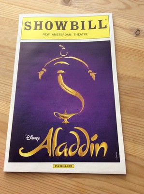 DISNEY ALADDIN BROADWAY MUSICAL PLAYBILL NYC NEW AMSTERDAM THEATRE ...