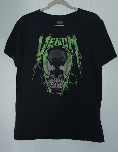 Venom TShirt Adult Large Black Green Web Slime Spider Man Villain ...