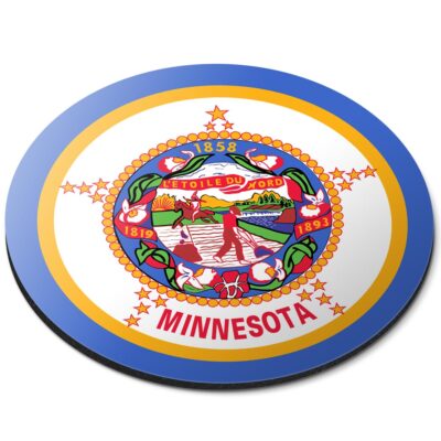 Round Mouse Mat Minnesota State Flag Emblem #60779 | eBay UK