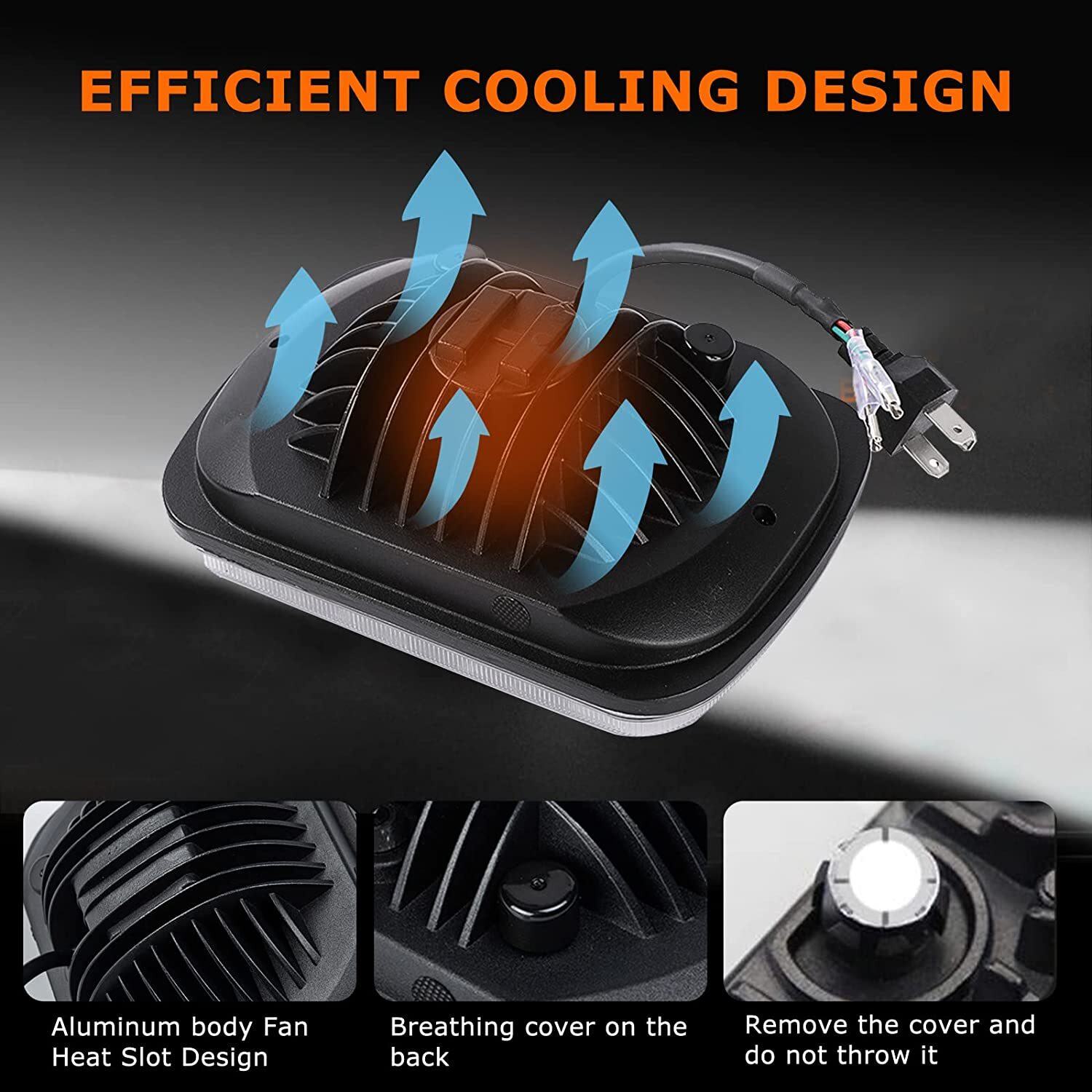 2x Fit Kenworth T300 1997-2010 Dump Truck 7x6"5x7 LED Headlights Hi-Lo ...