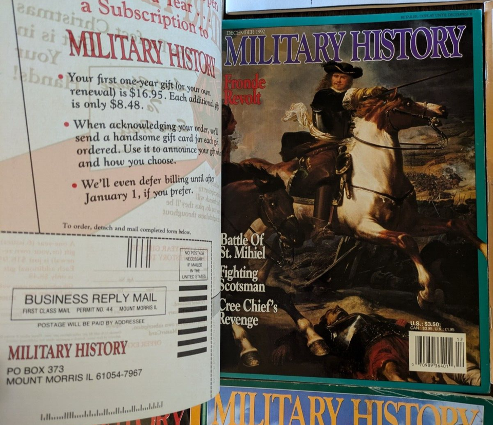 Lot of 10 Vintage Back Issues Military History Magazines 1984-1994 | eBay