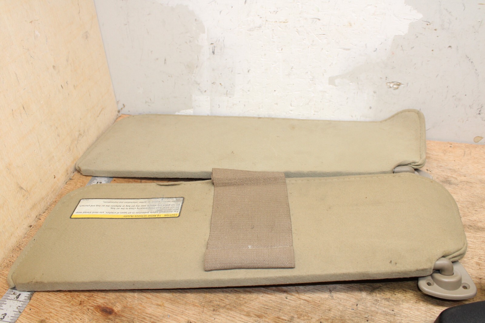 95-99 OBS GM - Sun Visor Left & Right Set Tan Mirror OEM | eBay