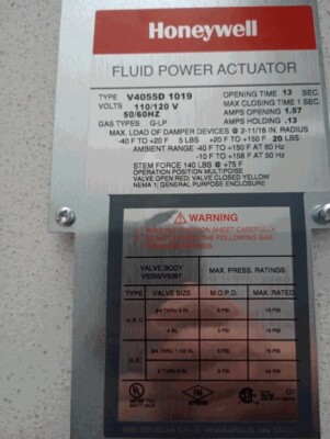 Honeywell V4055D1019 Gas Valve Actuator 85267104562| eBay