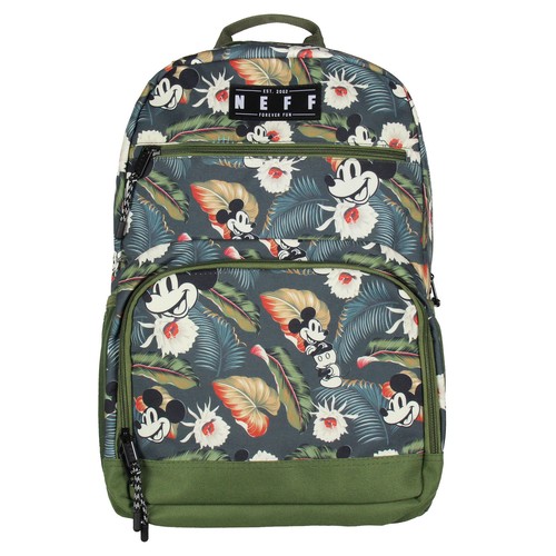 Disney Neff Mickey Mouse Aloha Floral Chill 17" Travel Laptop Backpack ...