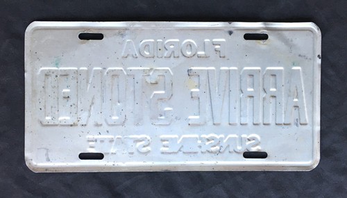 Vintage 1970s Florida Sunshine State Booster License Plate Arrive ...