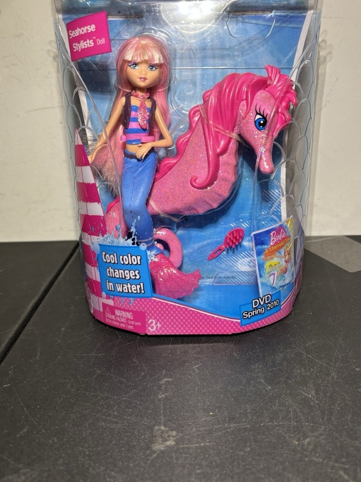 NIB BARBIE 6" IN A MERMAID TALE MINI DOLL - Seahorse Stylist- 2009 ...