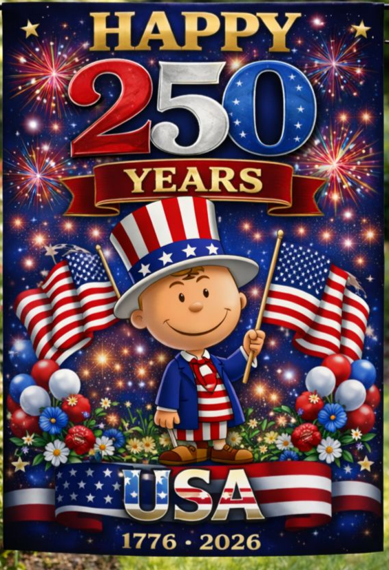 Garden Flag 12x18 double sided -custom design 250 years USA Patriotic ...