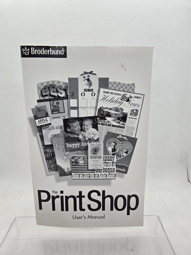 Broderbund The Print Shop Software User's Manual Graphic Design Vintage ...